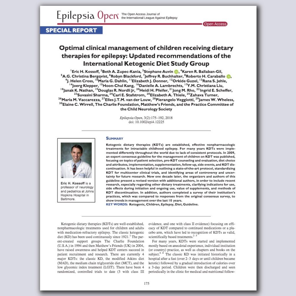 Optimal clinical management of children receiving dietary therapies for ...